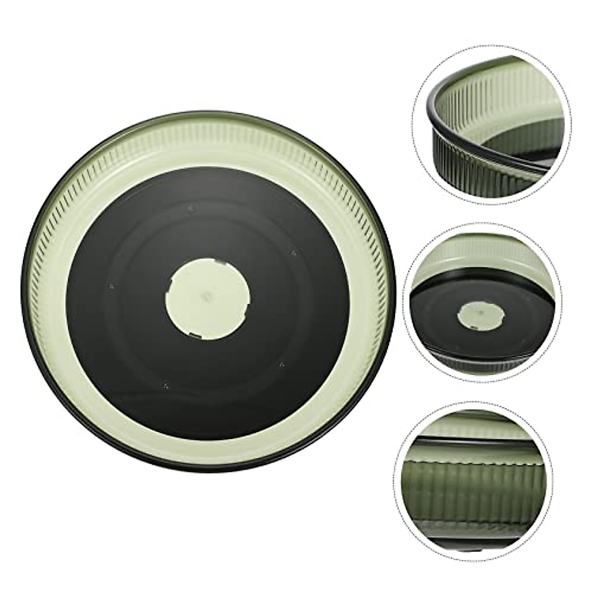 Zerodeko 2pcs rotatable Tray Lazy Susans Home Edit Organizers Kitchen Clear Bathroom Organizer Tabletop Round Turntable Storage Tray Fridge Desk Tray Tableware to Rotate The pet Household