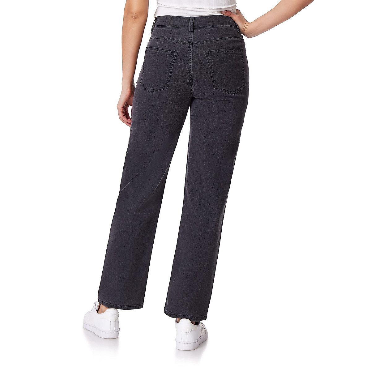 WallFlower Women's Dad Denim High-Rise Insta Vintage Juniors Jeans, Carbon, 9