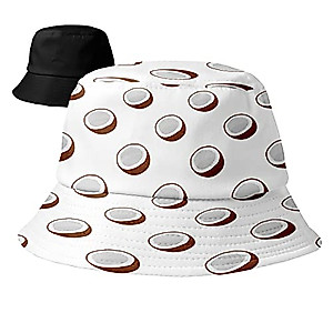 Reversible Bucket Hat Coconut Unisex Fisherman Cap