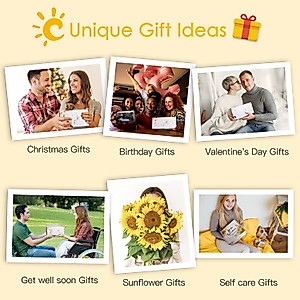 Birthday Gifts for Women, Sunflower Gifts Sending Sunshine Christmas Gifts, Get Well Soon Gifts Basket Care Package Unique Relaxation Gifts Box for Thinking of You Her Sister Best Friend
