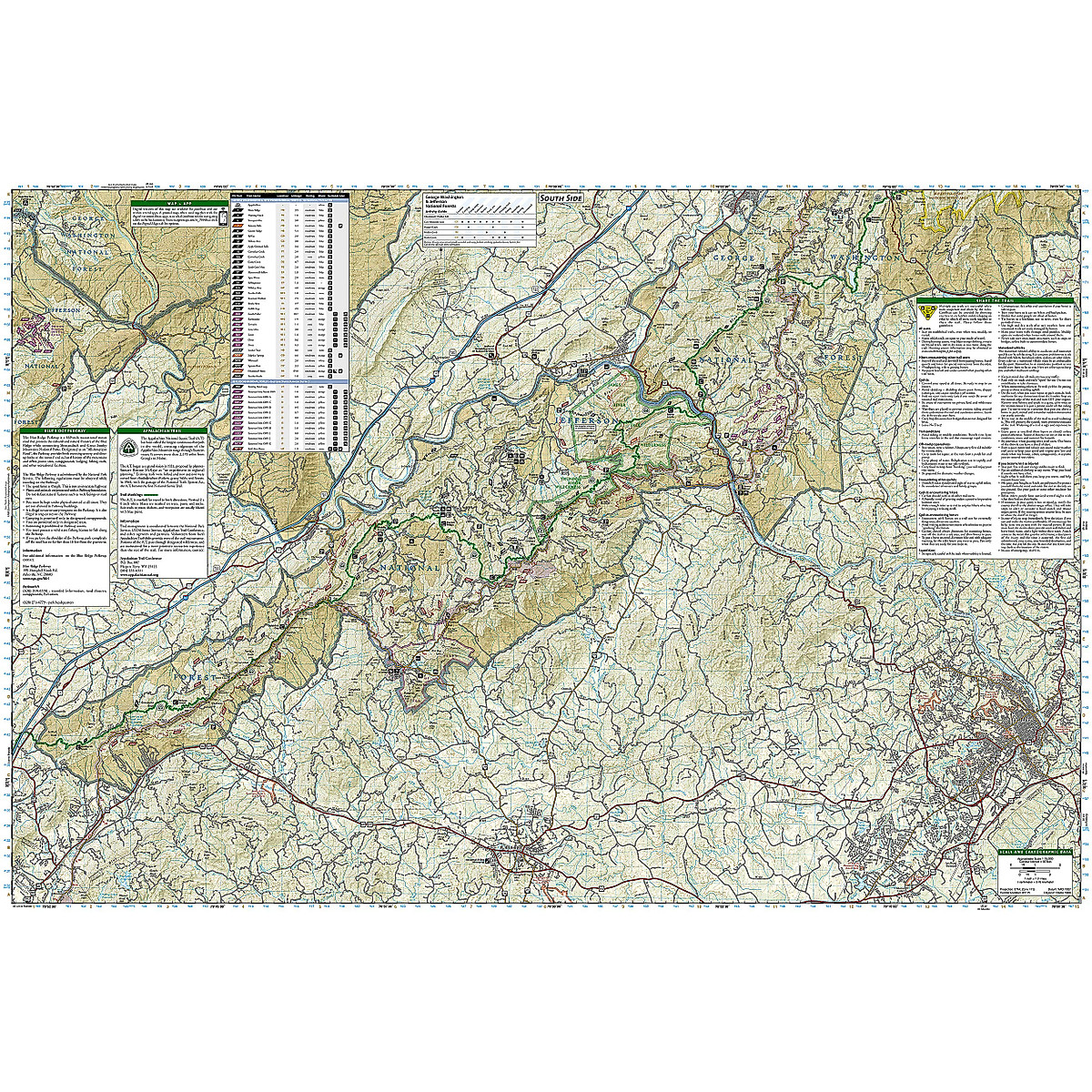 Lexington, Blue Ridge Mts Map [George Washington and Jefferson National Forests] (National Geographic Trails Illustrated Map, 789)