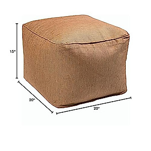 Decor therapy 7388-01407537 Outdoor Pouf, Cashew Brown