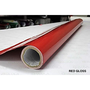Red Gloss 60 Inches x 1 Foot Car Wrap Vinyl Roll with Air Release 3MIL-VViViD8