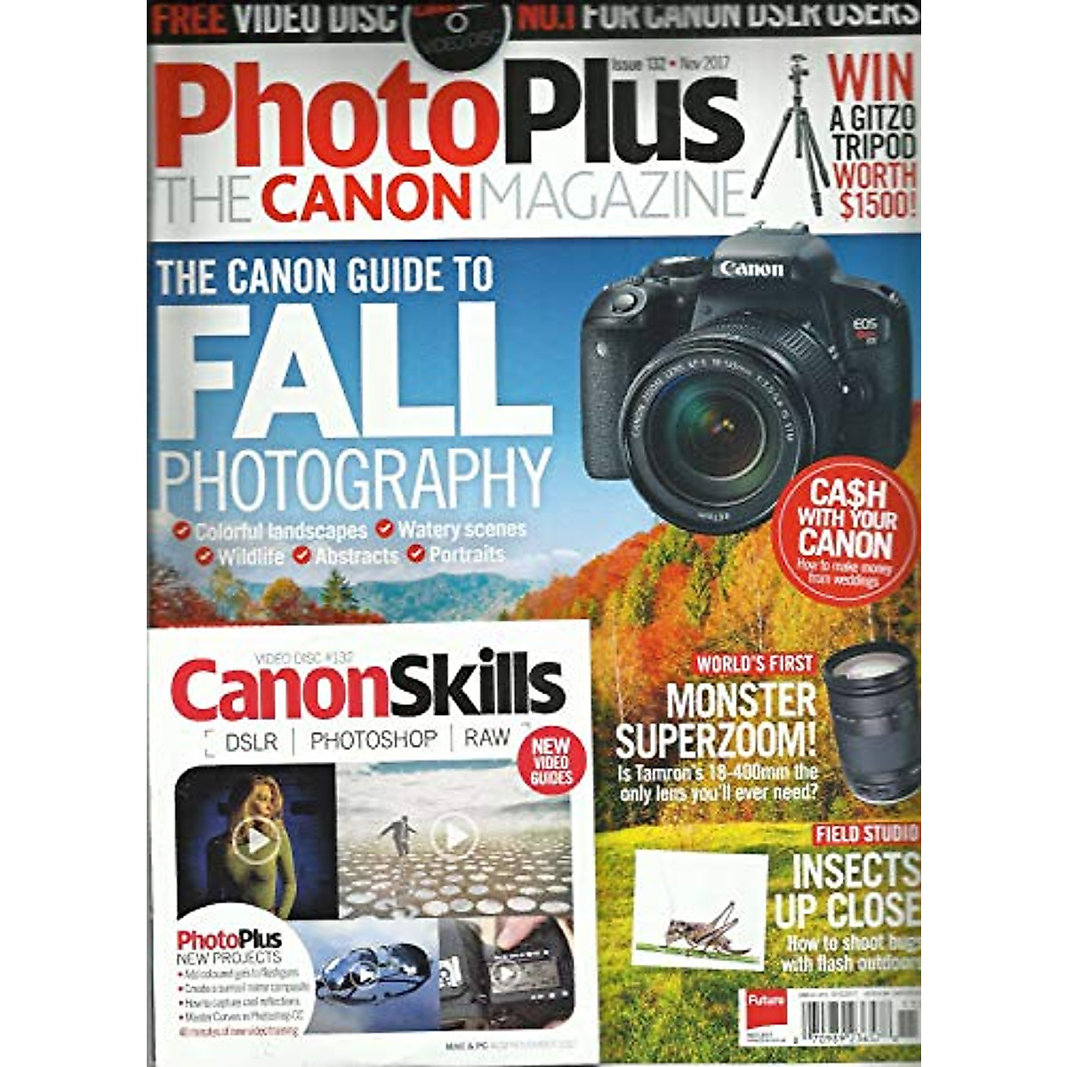 PHOTO PLUS THE CANON MAGAZINE, NOVEMBER, 2017 ISSUE, 132 (FREE VIDEO DISC I