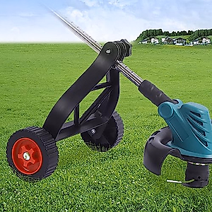 kmobruzy Adjustable Wheels Support Wheels Auxiliary Wheel Trimmer Attachment for Cordless Grass Trimmer for Comfortable Lawn Care Cutter