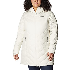 Columbia Women's Heavenly Long Hooded Jacket, Chalk, Medium