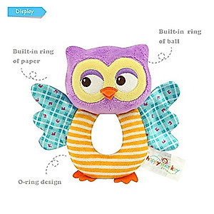 teytoy Owl Soft Rattle Toy for Over 0 Months