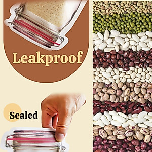 laffeya 30pcs Mason Jar Bags, Portable Christmas Cookies Nut Candies Saver Storage Bags, Reusable Snack Storage Bags, Candy Zipper Sealed Bags