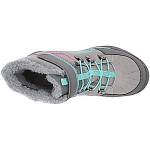 Merrell Kids' Unisex M-Moab Fst Polar Mid A/C Wtrpf Hiking Boot, Grey/Multi, 2 Wide US Little Kid