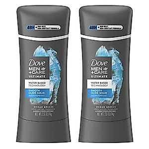 Dove Men+Care Antiperspirant hydrating, water-based deodorant Ocean Breeze our best non-irritant formula 2.6 Ounce (Pack of 2)