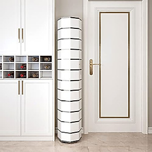 bjyx Shoe Rack Metal Rotating Shoe Cabinet Vertical Round Shoe Rack Storage Simple and Modern for The Entrance (Size: 50 * 13.8in)