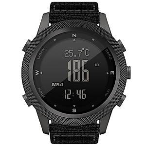 CakCity Military Watches with Compass for Men Tactical Watch Outdoor Sports Watches for Men Hiking Digital Wrist Watch with Barometer,Altimeter,Step Counter