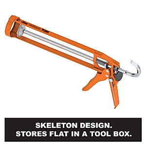 Albion Engineering Company B1 B-Line Manual Skeleton Cartridge Caulking Gun, No Drip, 1/10 Gallon (10oz), 7:1 Drive