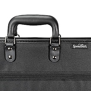 Speedball Universal Heavy Duty Art Portfolio Carrying Case with Handles for Storing and Transporting Artwork, Sketch, Drawing and Canvas, Black, 20 x 26 Inches