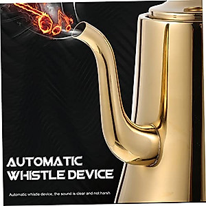 GREENADSCAPE 1pc Kettle Cooking Oil Dispenser Camping Coffee Makers Stovetop Espresso Pot Filter Pot Gongfu Teapot Milk Steamer Espresso Coffee Maker Machine Stainless Steel Golden