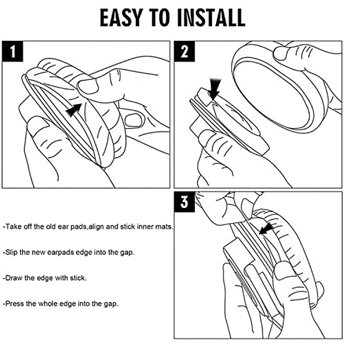 WH-XB900N Replacement Ear Pads Potein Leather Earpads Cover Quite-Comfort Sponge Ear Cushion Pad Earmuff Repair Parts Compatible with WH-XB900N On-Ear Headphone(Grey