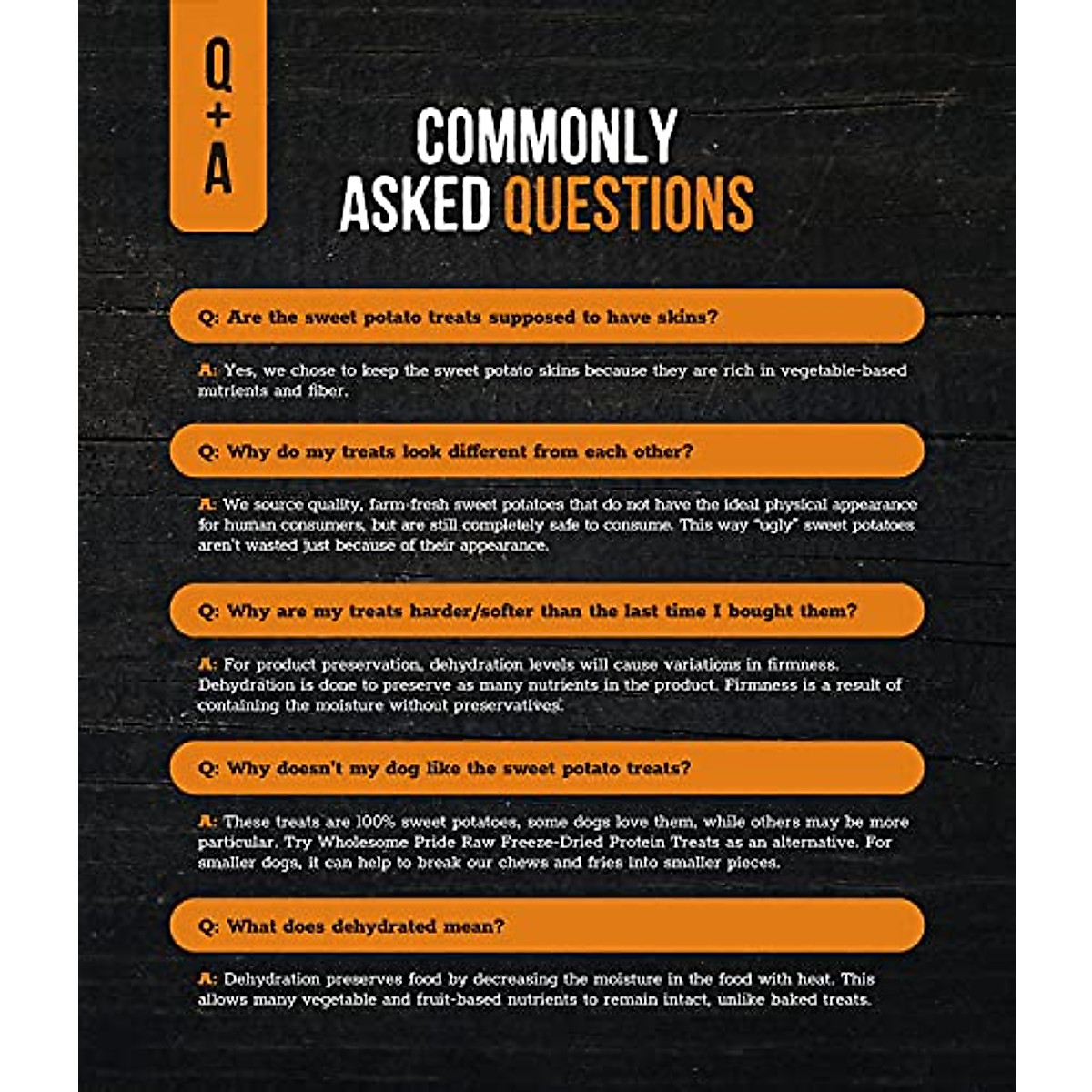 Wholesome Pride Sweet Potato Chews All-Natural Single Ingredient, USA-Sourced Dog Treats, Halloween Edition, 8 oz