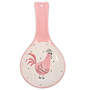 Cabilock Ceramic Spoon Holder Household Scoop Holder Dinner Spoon Rest Daily Use Scoop Rest Ceramic Scoop Rest Compact Scoop Holder Wipe Holder Soup Ceramics Big Spoon Delicate