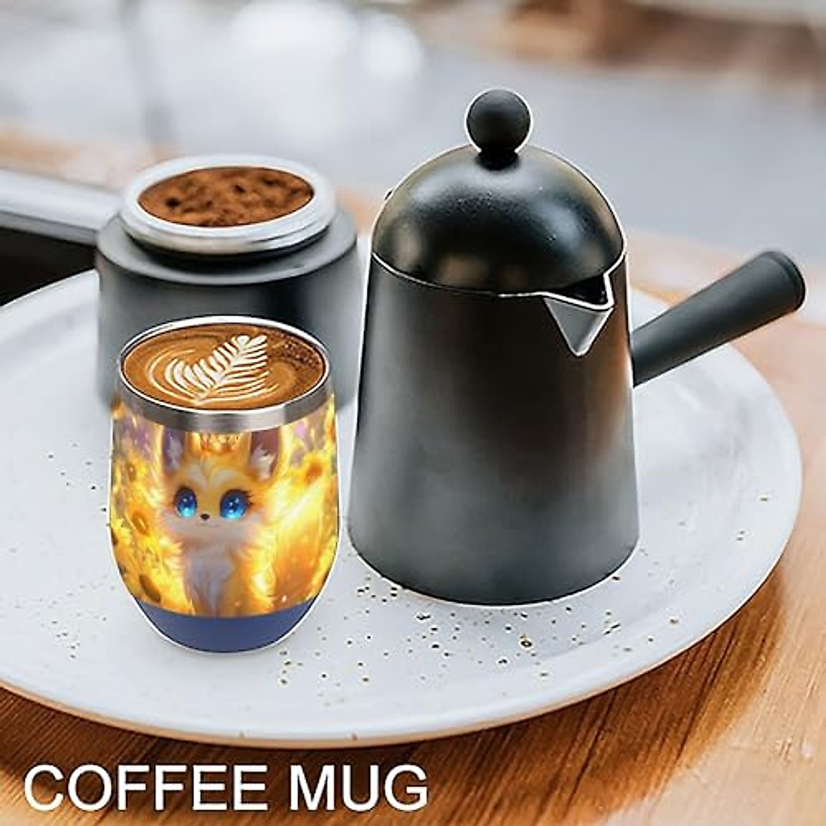 Foxes Insulated Tumbler with Lid Stainless Steel Coffee Mug Cute Wine Tea Water Cup Blue-style