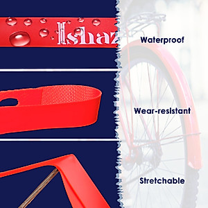 Ishaza Pack of 2 Bicycle Rim Strip 26" x 20mm – Red Rim Tape High-Pressure, Puncture & Temperature Resistant Durable Elastic PVC Bike Wheel Liner for Mountain & Road Bicycle