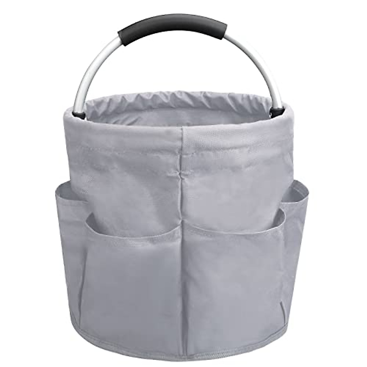 Grey Shower Caddy Portable with 8 Pockets,Large Capacity Travel Shower Caddy Bag for Bathroom College Dorm Room Beach