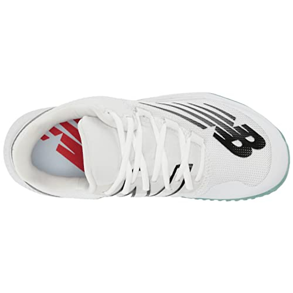 New Balance Men's FuelCell 4040 V6 Turf-Trainer Baseball Shoe, White/Black, 9