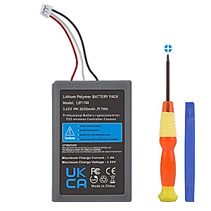 Hisewen PS5 Controller Battery, 2650mAh LIP1708 Replacement Battery for Sony PlayStation 5 PS5 DualSense CFI-ZCT1W Wireless Controller