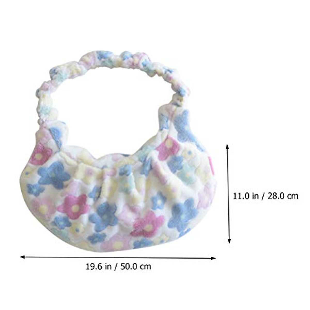 VALICLUD Hobo Bag Large Capacity Furry Handbag Shoulder Tote Bag Fluffy Purse Floral Flower Purse for Women