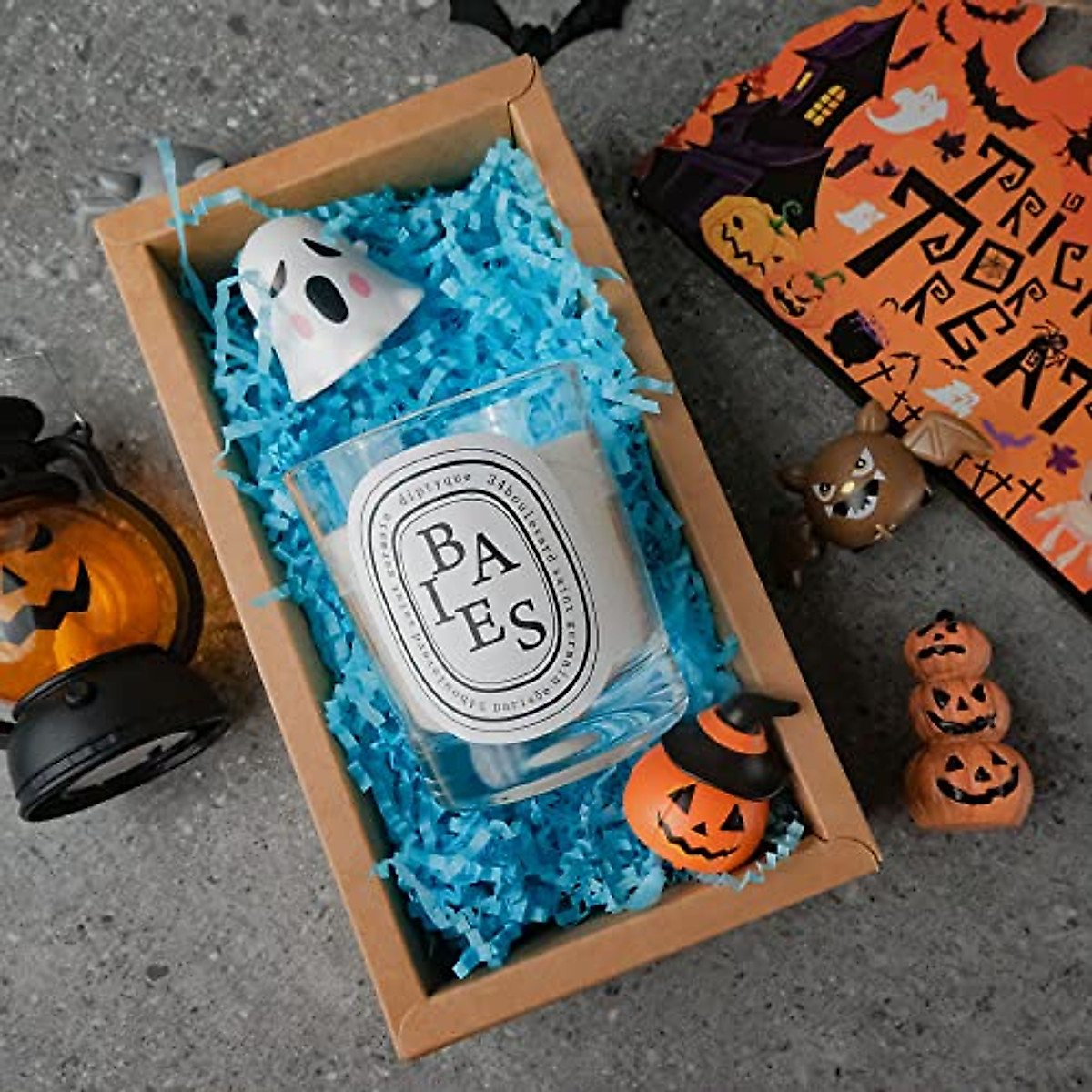 AIRGAME Crinkle Cut Paper Shred Filler (1/2 LB) for Gift Wrapping & Basket Filling - Light Blue.