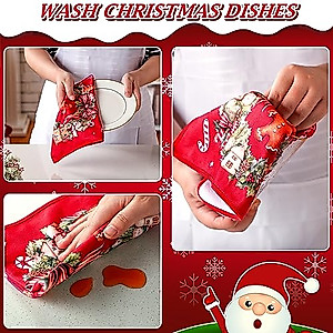 6 Packs Christmas Gingerbread Man Kitchen Hand Towels 12 x 18 Inch Gingerbread Man Kitchen Towels and Dish Towels Set Wash Cloths Towels for Christmas African Drying, Cleaning, Cooking Baking