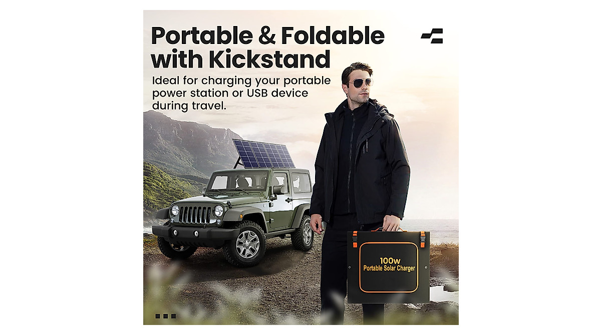 110W Portable Solar Panel Kit - Fast Charging & Waterproof