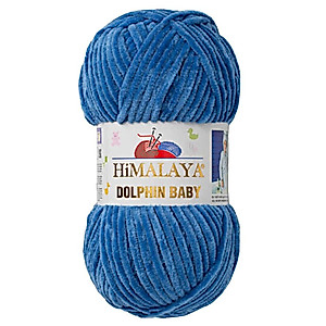2 Pack/Skeins Himalaya Dolphin Baby, Each Skein 100 Gr/3,5 oz, 120 mt/ 132 yd, Super Bulky Yarn, Blanket Yarn, Velvet Yarn, Knitting Yarn, Amigurumi Yarn, Baby Yarn 80341