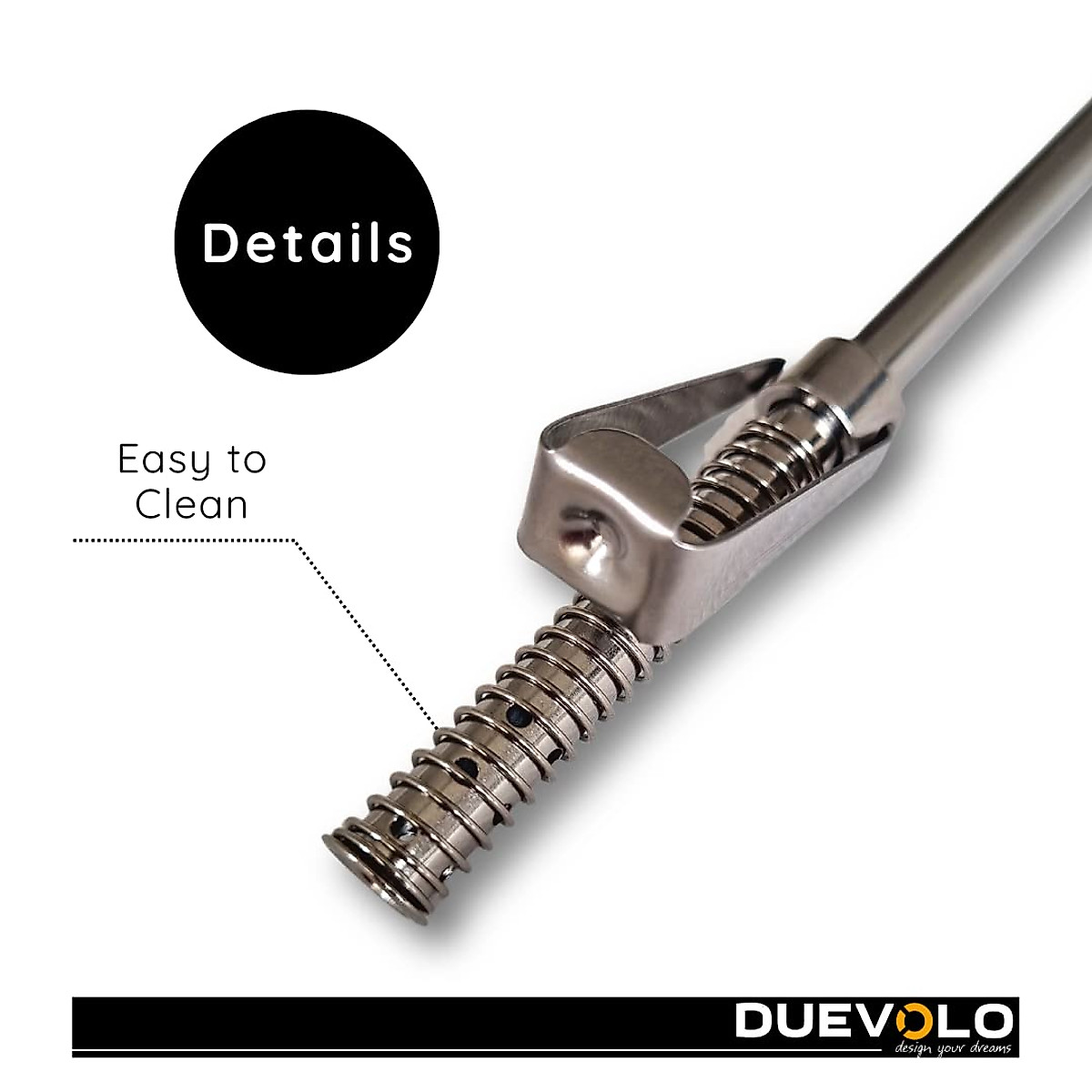 DUEVOLO Stainless Steel Bombilla Mate (Straw), with detail heat difusor. Removable system for easy cleaning. Yerba Mate Cup Bombilla Gourd Drinking Filter Straws. Yerba Mate Gourd.