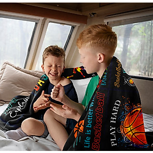 Basketball Gifts for Boys/Girls 8-12-14-16, Best Basketball Coach Gifts, Girls/Boys Basketball Gift, Basketball Lover/Players Gifts for Men, Gifts for Basketball Lovers/Players Blanket 50" x 60"