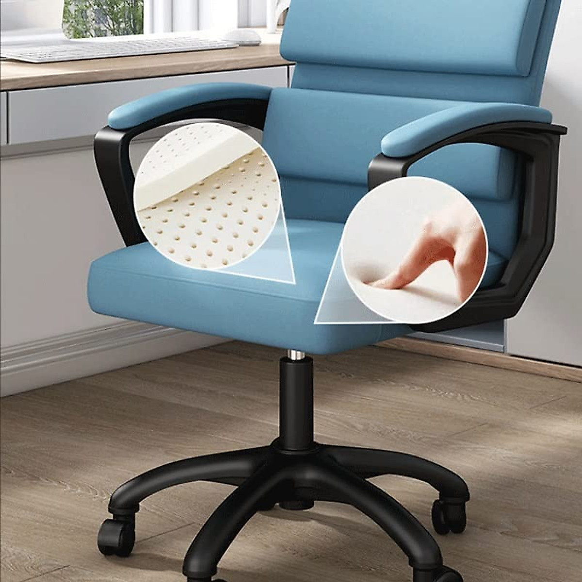 ZHAOLEI Computer Chair Backrest Leisure Chair Comfortable Stool Office Chair Long Student Study Chair Computer Chair (Color : D, Size : 1)