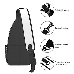 SURERUIM Baseball Sling Bag for Women Men Crossbody Shoulder Backpack Baseball Red Stitches on a White Background Chest Bags Cute Sports Ball Print Gym Bag Casual Travel Hiking Daypack