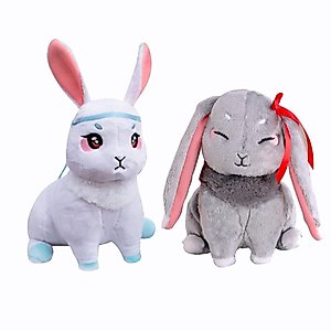 Vercico Bunny Stuffed Animals Anime Plush Toys Easter Rabbit Stuffed Animal Decoration for Anime Fans Gifts 2pcs