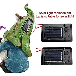 2Pack Solar Light Replacement Top of Solar Lantern,Waterproof Round Solar Panel,LED Solar Panel Lantern Lid Lights Bulb Replacement Part,Use for Outdoor Hanging Lanterns(Size:2Pack)