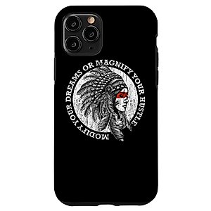 iPhone 11 Pro Magnify your Hustle Game T Shirt Native American Girl Case