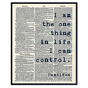 Inspirational Quote Wall Art Decor Poster -8x10 Motivational Home Decoration for Bedroom, Office Gift, Broadway Musical Play Lyrics, Entrepreneur - Unframed