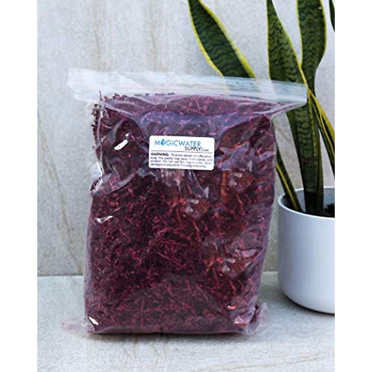 MagicWater Supply Soft & Thin Cut Crinkle Paper Shred Filler (1/2 LB) for Gift Wrapping & Basket Filling - Burgundy