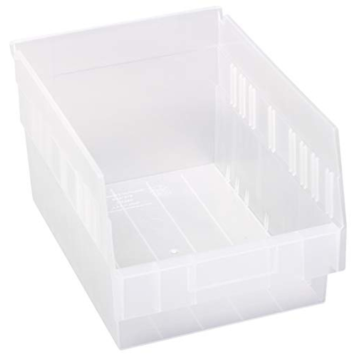QUANTUM STORAGE SYSTEMS K-QSB207CL-8 8-Pack Store-More 6" Plastic Shelf Bins, 11-5/8" x 8-3/8" x 6", Clear