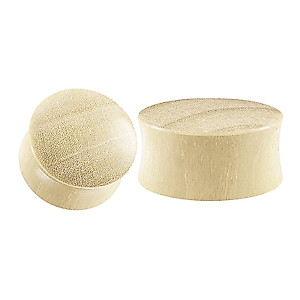 BIG GAUGES Pair of Crocodile Wood 7/8 inch 22mm Double Flared Saddle Piercing Jewelry Ear Flesh Plug Stretcher Lobe Earring BG5420