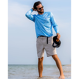 The American Outdoorsman Men's Lightweight UPF 50+ UV Sun Protection Outdoor Long Sleeve Quick Dry Graphic Shirt (Open Sea, XXL)