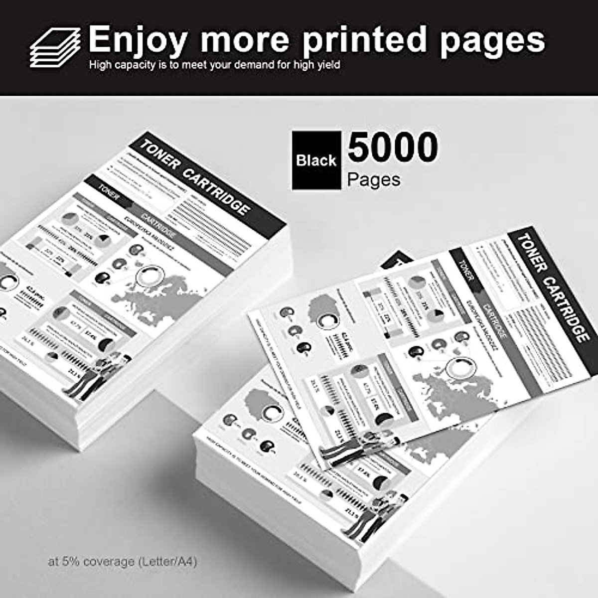 TN433BK TN433 Toner Cartridge (Black, 2-Pack) Compatible TN-433 Replacement for Brother HL-L8260CDW L8360CDW L9310CDW L9310CDWT DCP-L8410CDW MFC-L8690CDW L9570CDWT Printers-Sold by HNSMGS