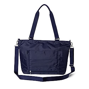 Baggallini Essential Laptop Tote Bag for Women - Work Tote Bag with Laptop Sleeve - Travel Shoulder Bag with Luggage Sleeve