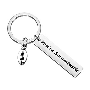 bobauna Rugby Gift You're Scrumtastic Keychain Sports Jewelry Rugby Team Gift For Rugby Coach/Player/Rugby Ball Club Member (you're scrumtastic keychain)