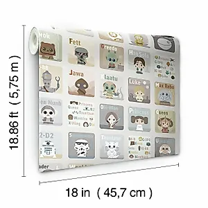 RoomMates Star Wars Infant Alphabet Peel & Stick Wallpaper by RoomMates, RMK11953RL