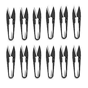 JINJIAN Bonsai Pruning Scissors 12PCS - Small Pruner Shears Bud Leaves Trimmer Garden Shears for Plants, Gardening Clippers for Flower Bonsai Trimming Pruners Trimmers Secateurs(BLACK)