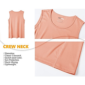 TACVASEN Workout Tops for Women Running Tank Tops Sleeveless Athletic Tank Tops Gym Shirts Quick Dry Sport Tank Top for Women Apricot